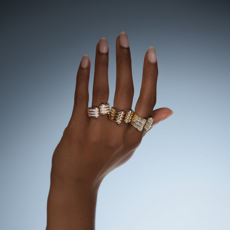 All Gold Magna Cuff Ring – Retrouvai