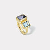 1.34ct Emerald Cut Aquamarine and 3.30ct Emerald Cut Tanzanite Double – Retrouvai