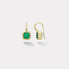 1.88ct Emerald Cut Emerald Heirloom Bezel Earrings – Retrouvai