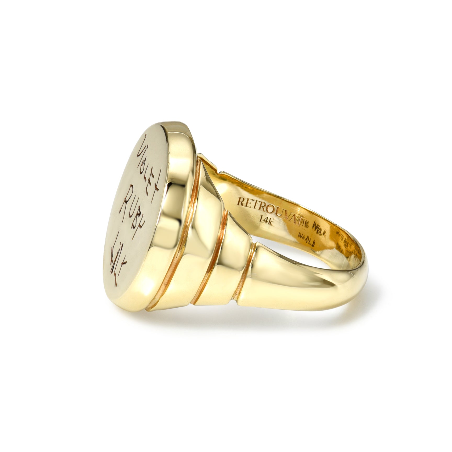Custom All Gold Signet Ring – Retrouvai