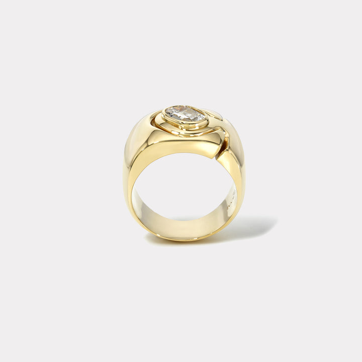 1.08ct Oval Diamond Impetus Interlocking Puzzle Ring – Retrouvai