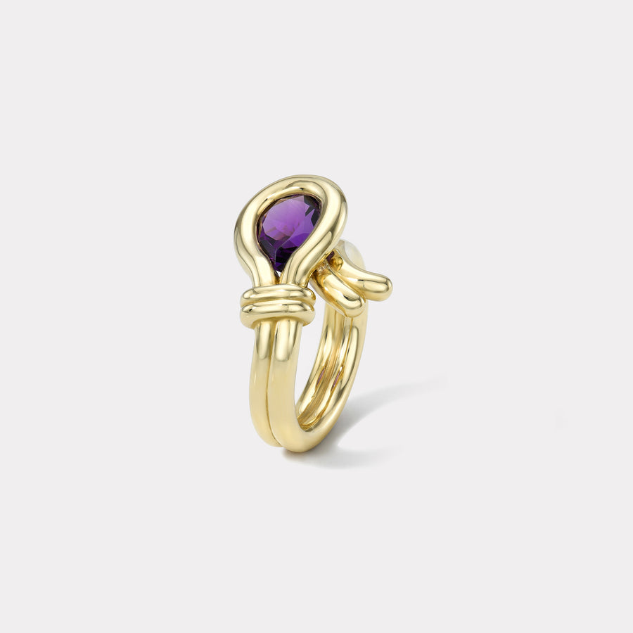 2.34ct Pear Amethyst Loop Ring – Retrouvai