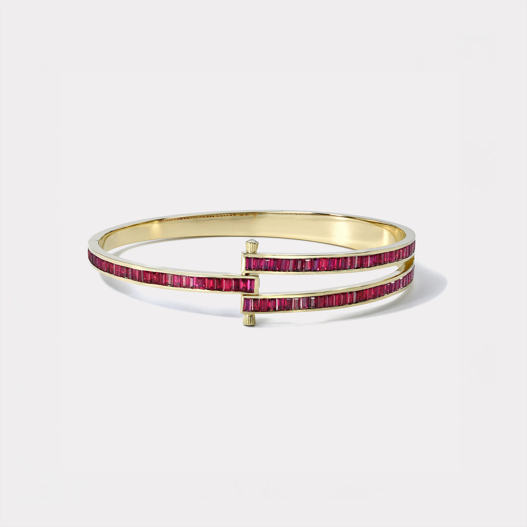 Magna Bracelet with Baguette Cut Rubies – Retrouvai