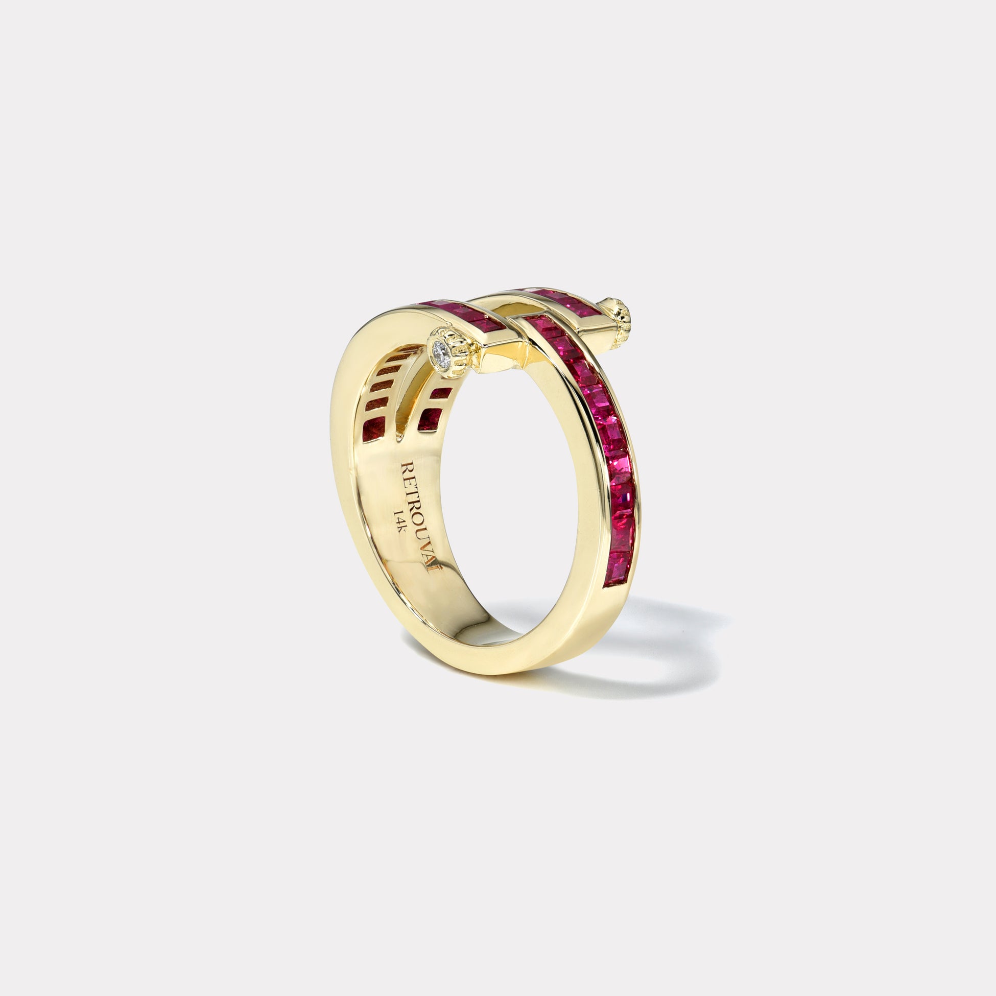 Magna Ring - Carre Cut Rubies – Retrouvai