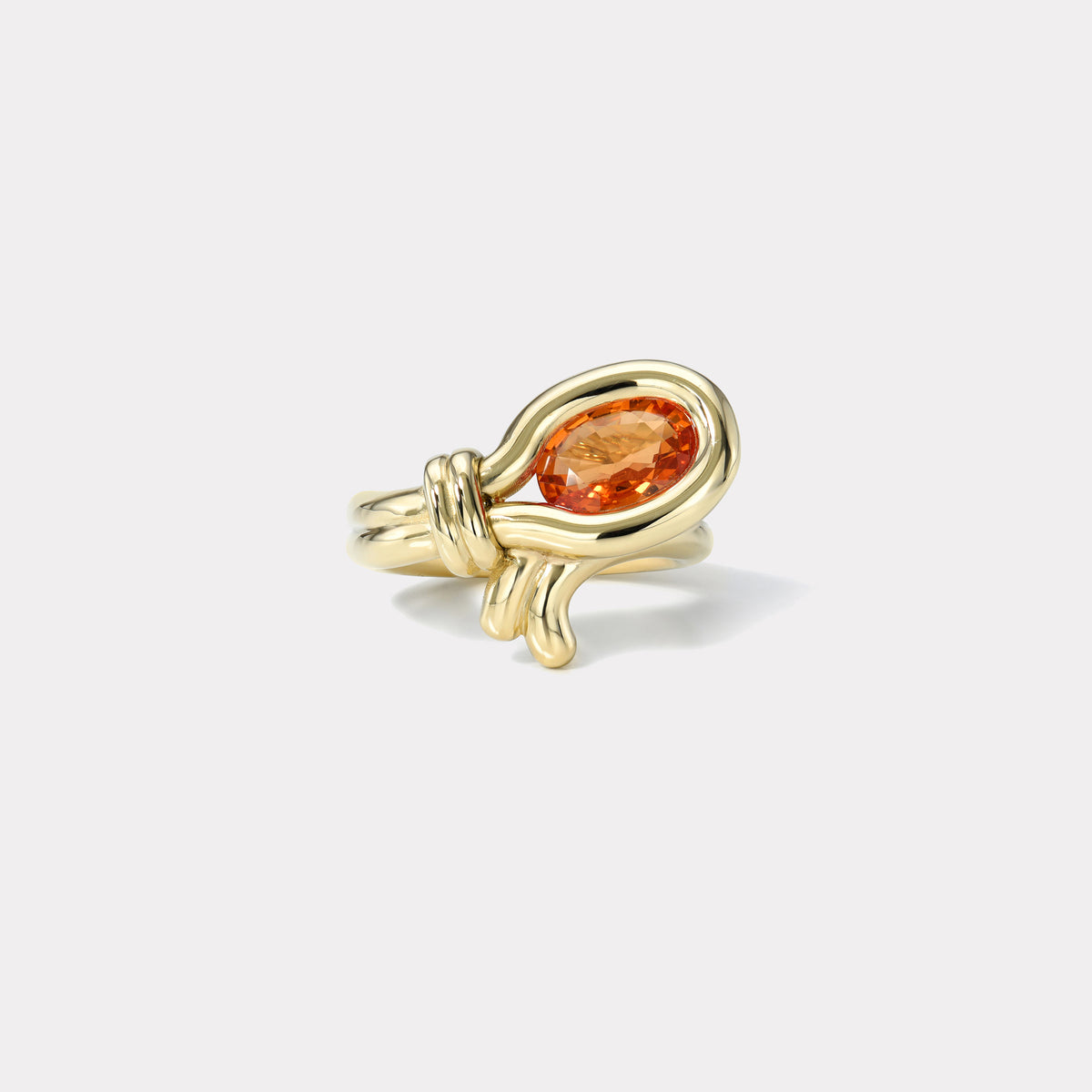 Gem Loop Ring with 2.54ct Spessatite Garnet – Retrouvai | Modern Heirlooms