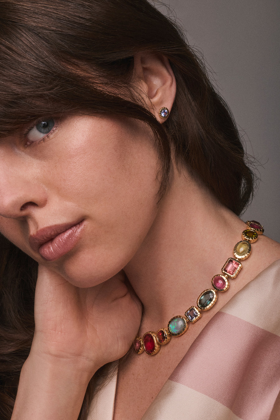 One-of-a-Kind Mixed Stone Heirloom Bezel Treasure Necklace – Retrouvai