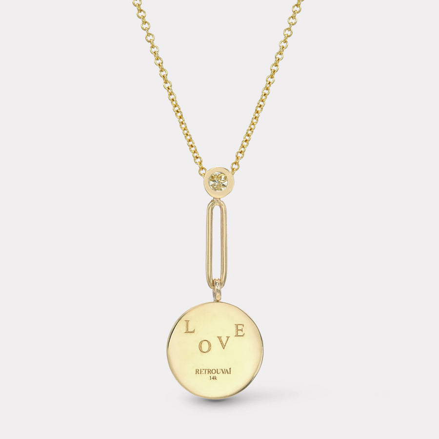 Mini Love Pendant on 18" Drop Loop Chain – Retrouvai | Modern Heirlooms