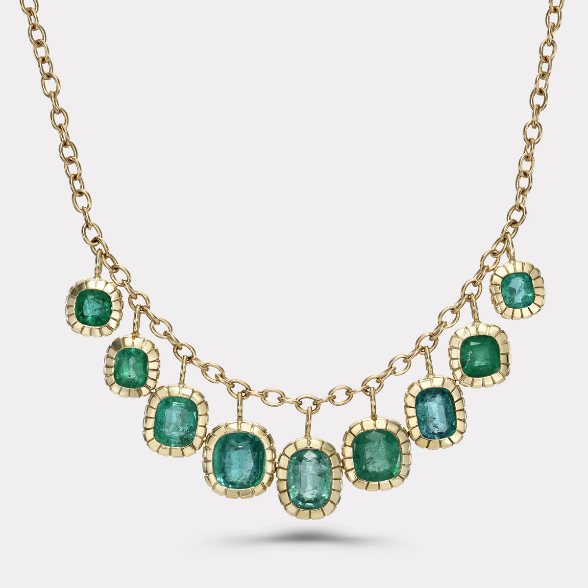 One of a Kind 14.3ct Emerald Heirloom Bezel Necklace – Retrouvai ...