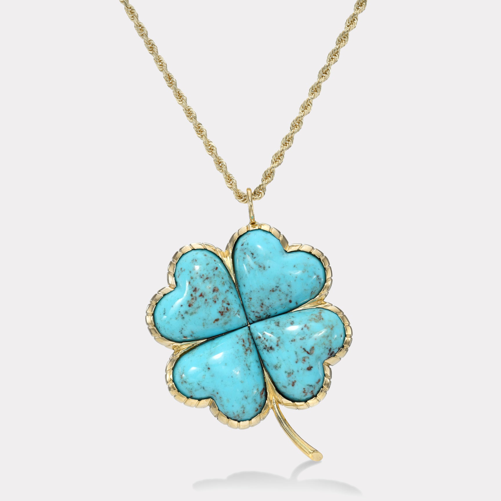 Talisman Grandfather Clover Pendant - Turquoise – Retrouvai